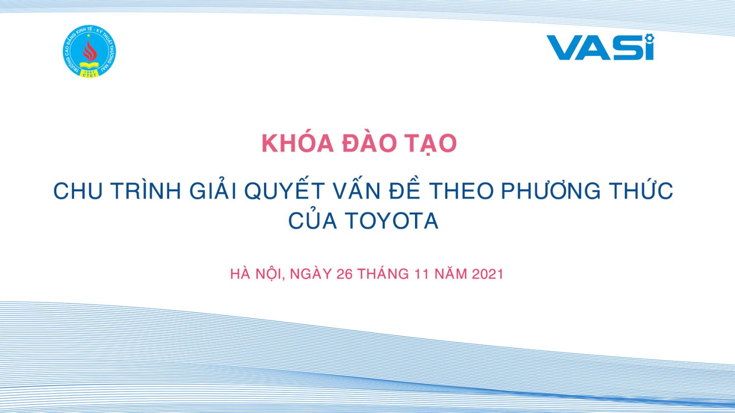 Thư mời tham gia khóa đào tạo "Chu trình giải quyết vấn đề theo phương ...